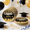 10 Pack Disposable Graduation Paper Plates, 7 inch Dinner Dish with ...