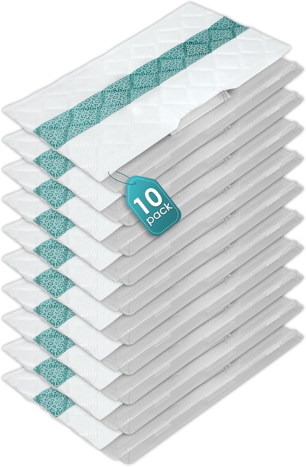 (10 Pack) Disposable Mop Pad Refills Compatible with Shark VACMOP ...