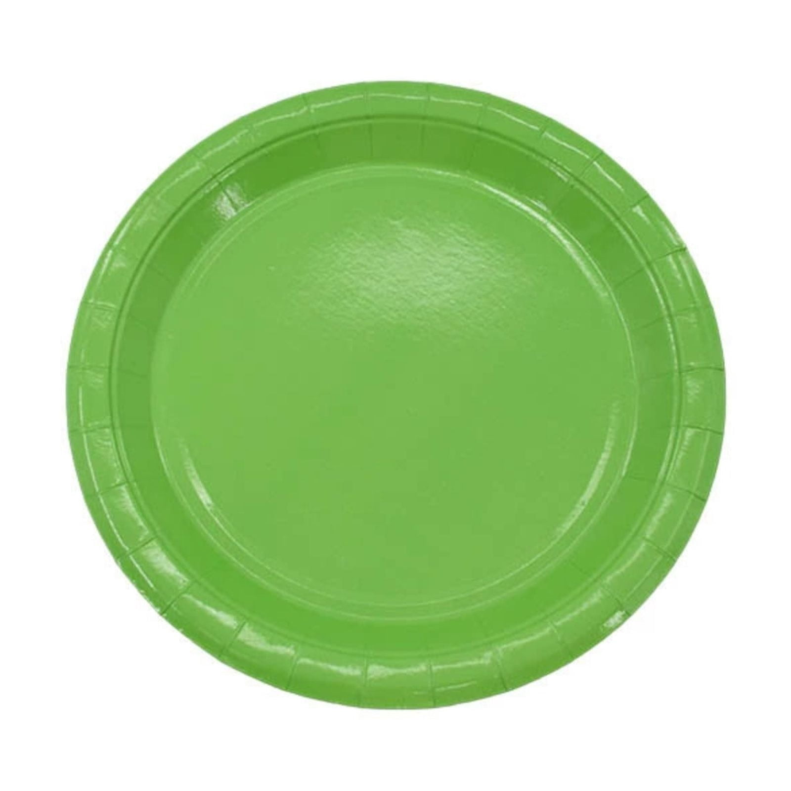 10 Pack Disposable Paper Plates 9 Inches Sturdy Party Plates, Green ...