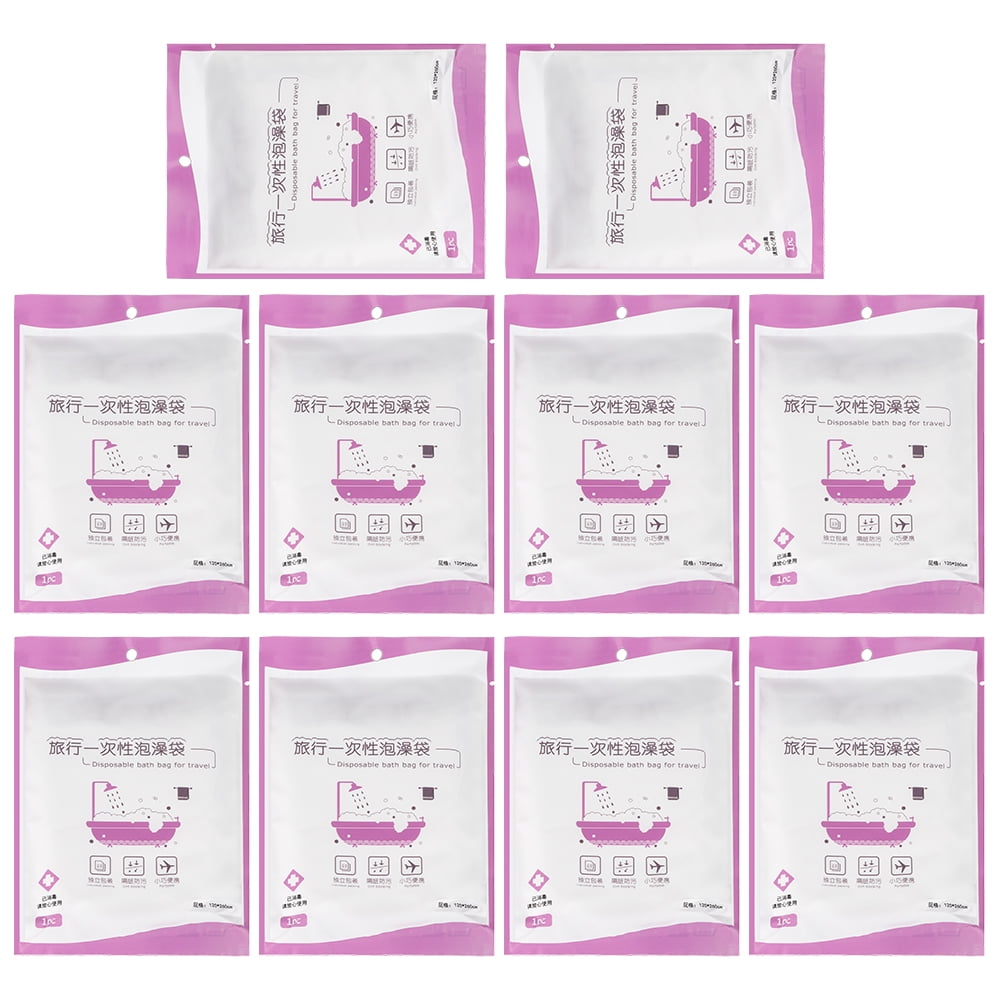 10 Pack Disposable Portable Bathtub Cover Liner Bath Film Bags, Large ...