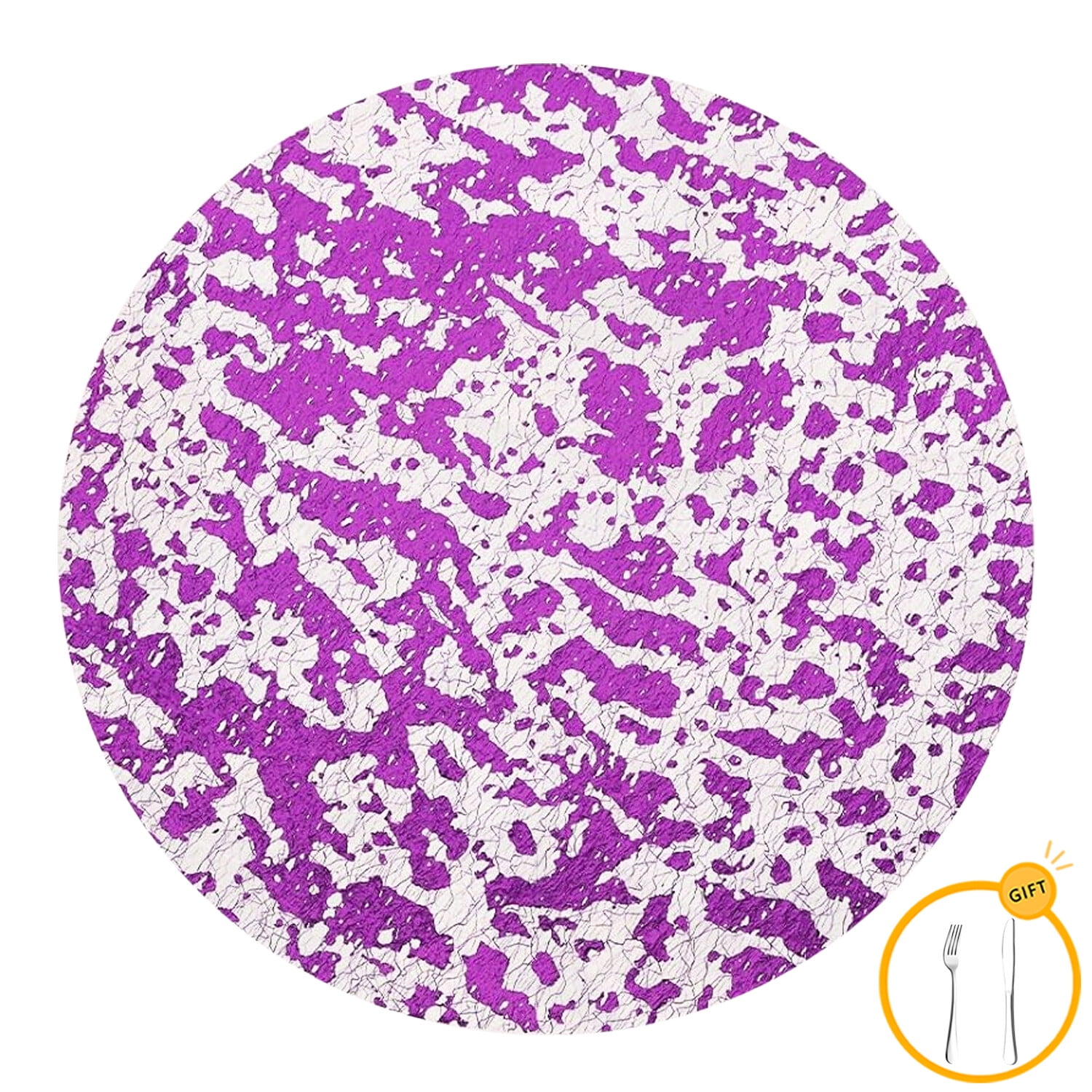 10 Pack Disposable Red Placemats with 2 Pcs Silverware Set, Metallic ...