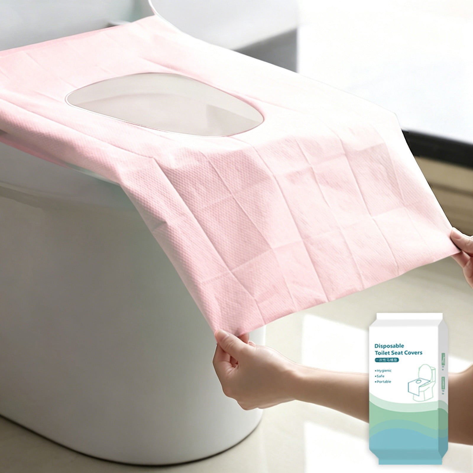 10 Pack Disposable Toilet Seat Covers, 16x24 Inch Portable Toilet ...