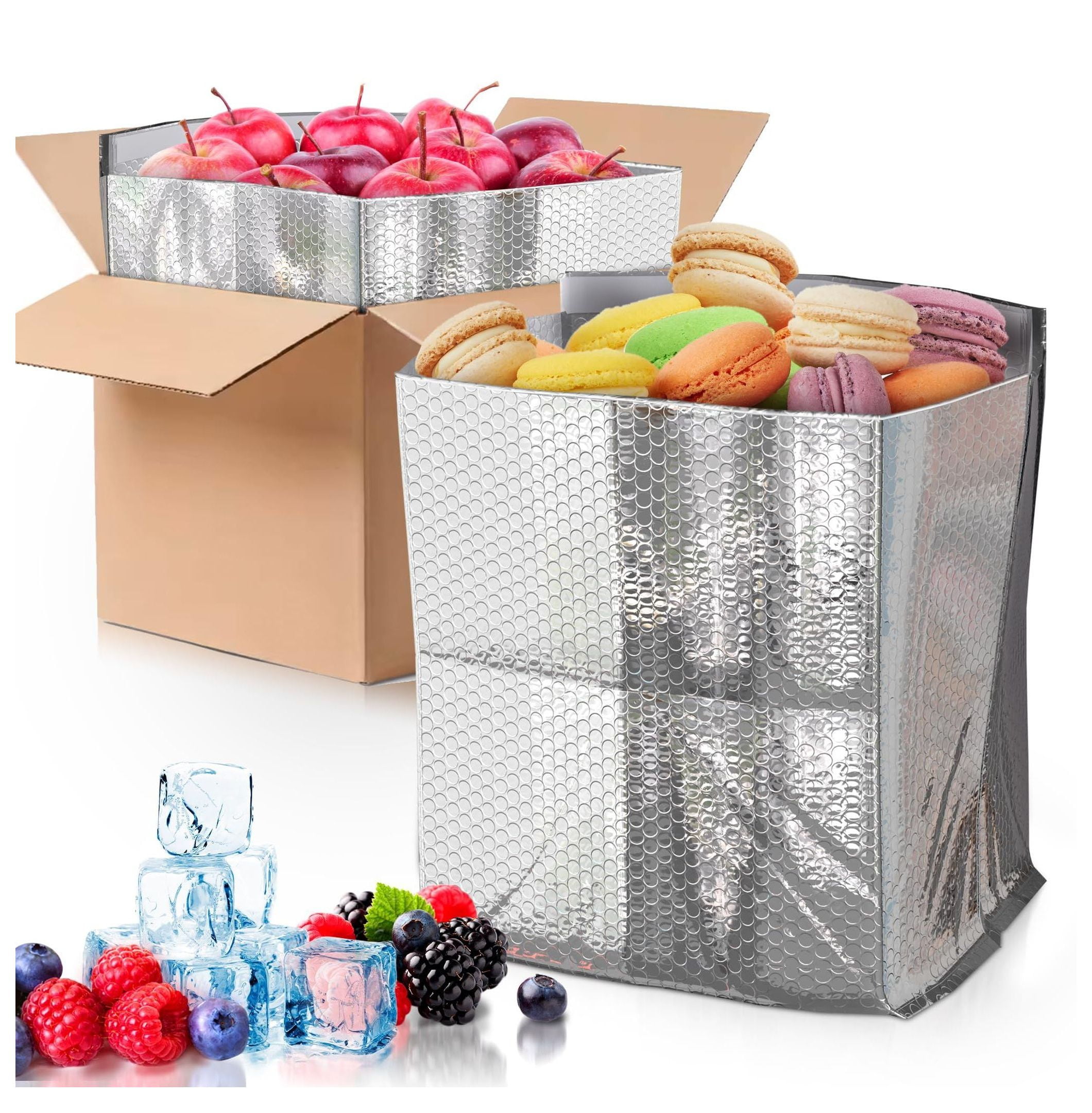 10 Pack Double Layer Insulated Box Liners 8x8x8", Leakproof Cold ...