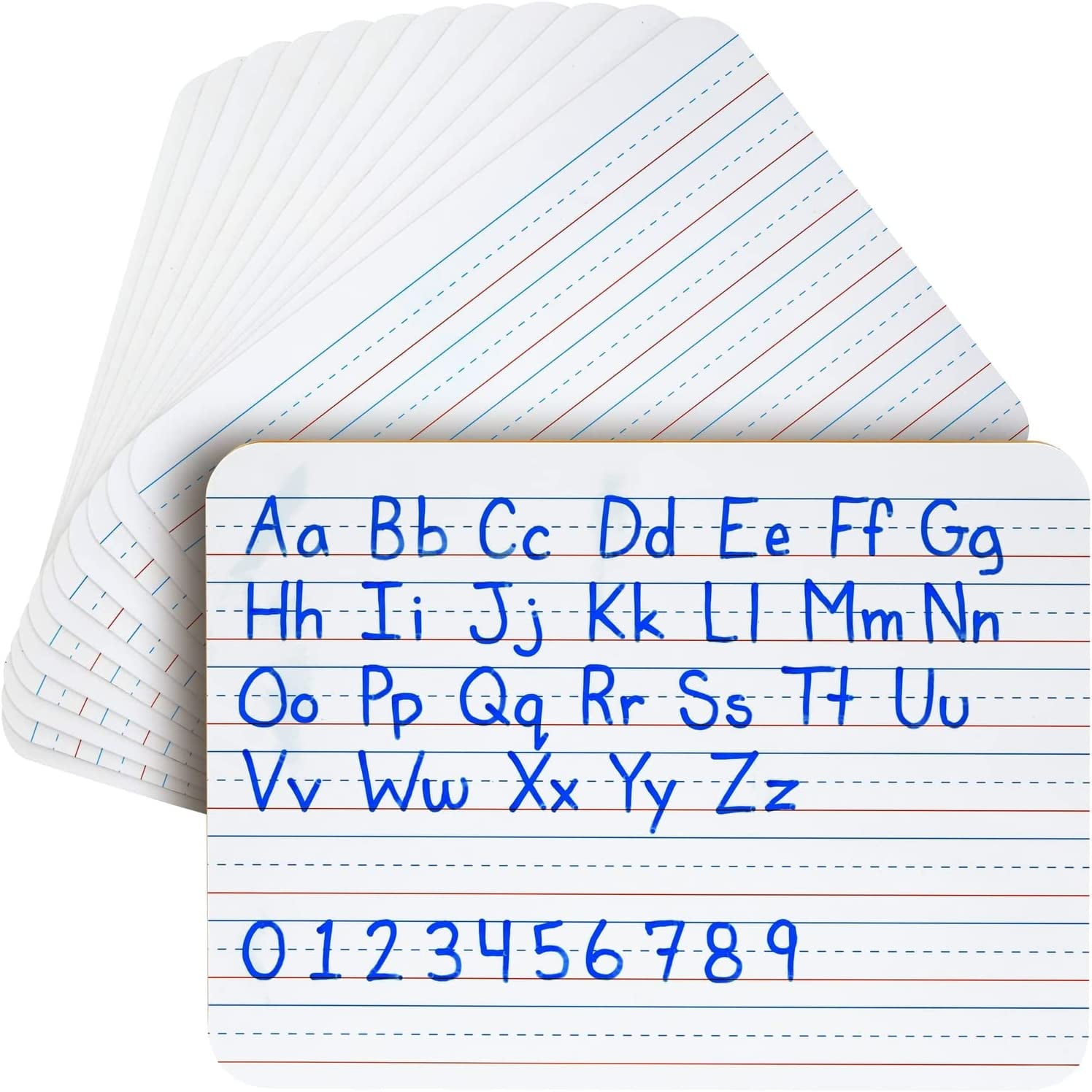 10 Pack Double Sided Small Dry Erase White Boards with Lines ...