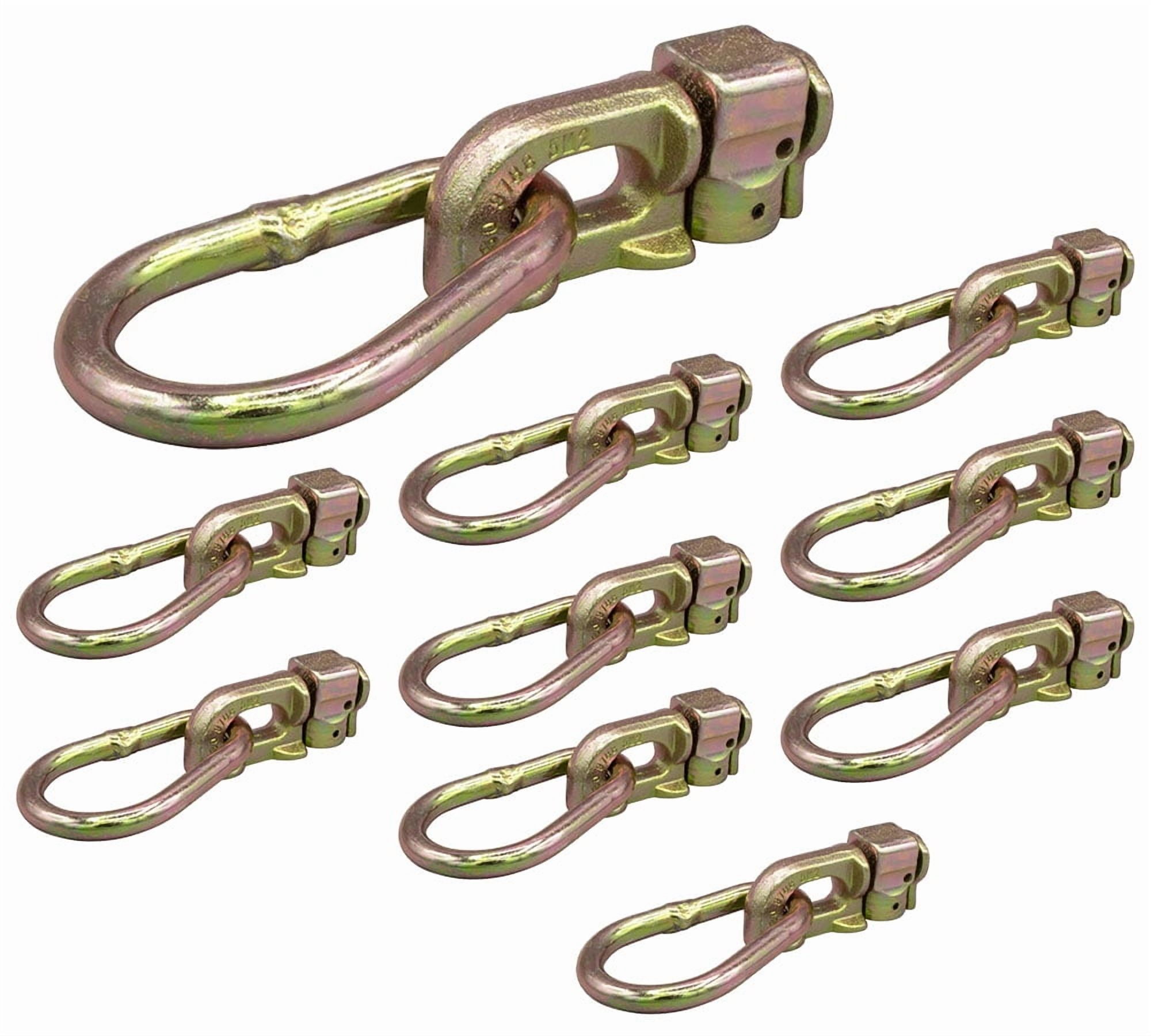 (10 Pack) Double Stud L Track Fitting w/Pear Link for L Track Rails ...