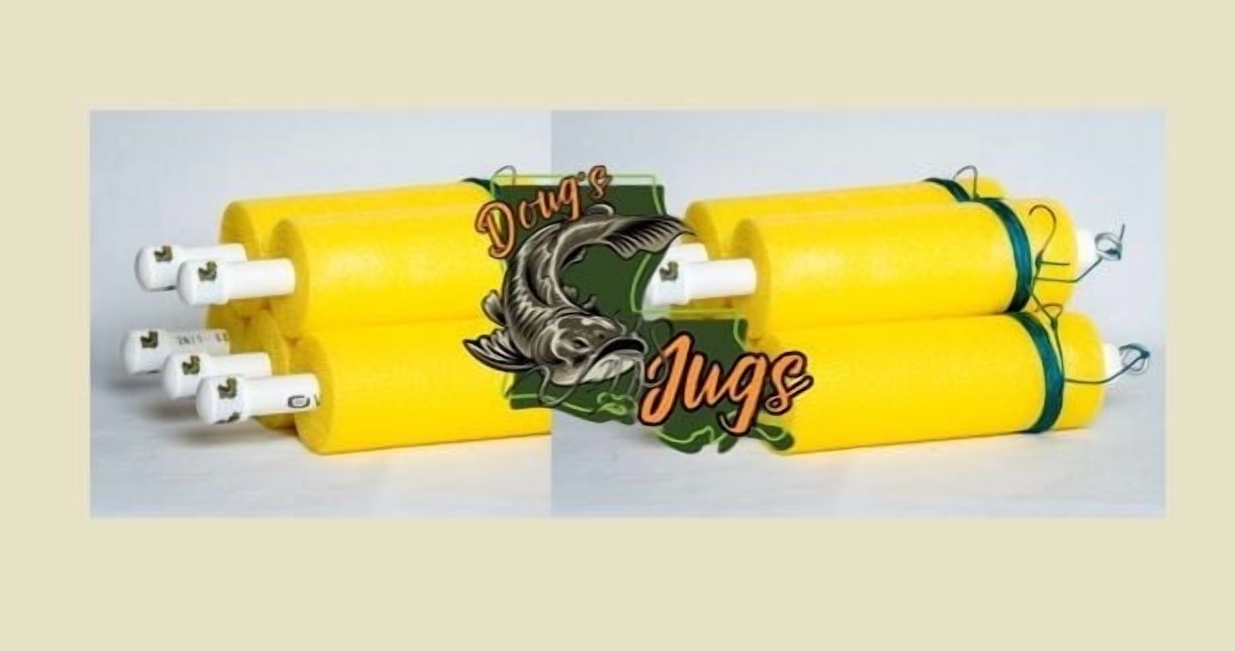 Doug's Jugs Fishing Jugs Yellow Catfish with 10ft Line 10 Pack ...