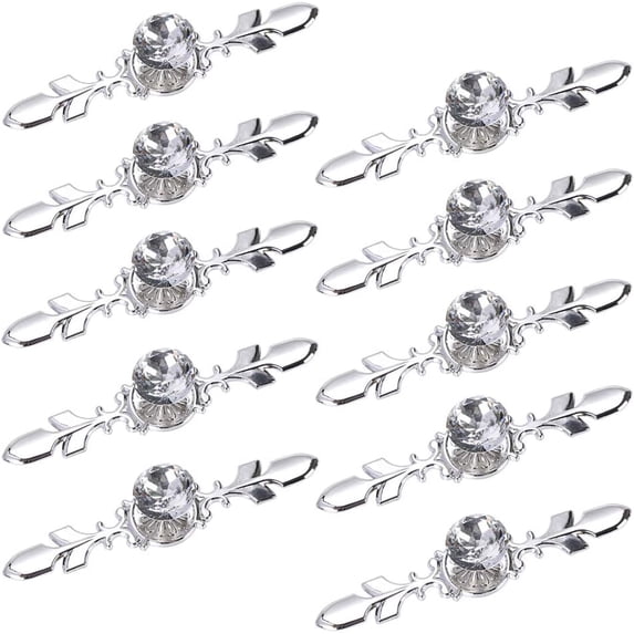 10 Pack Drawer Dresser Knobs Pull Handles, Crystal Glass Diamond ...