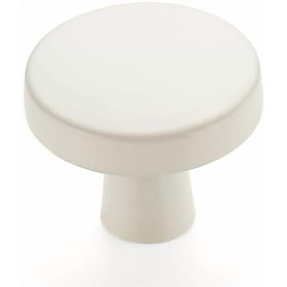 10 Pack Drawer Pulls 1-1/4 Inch White Kitchen Cabinet Knobs Solid Round ...