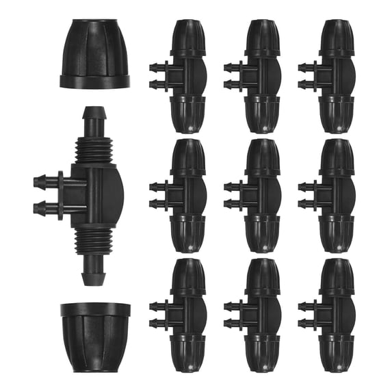 10-Pack Drip Irrigation Barbed Locking Tubing Fittings, 3/8 to 1/4 Inch ...
