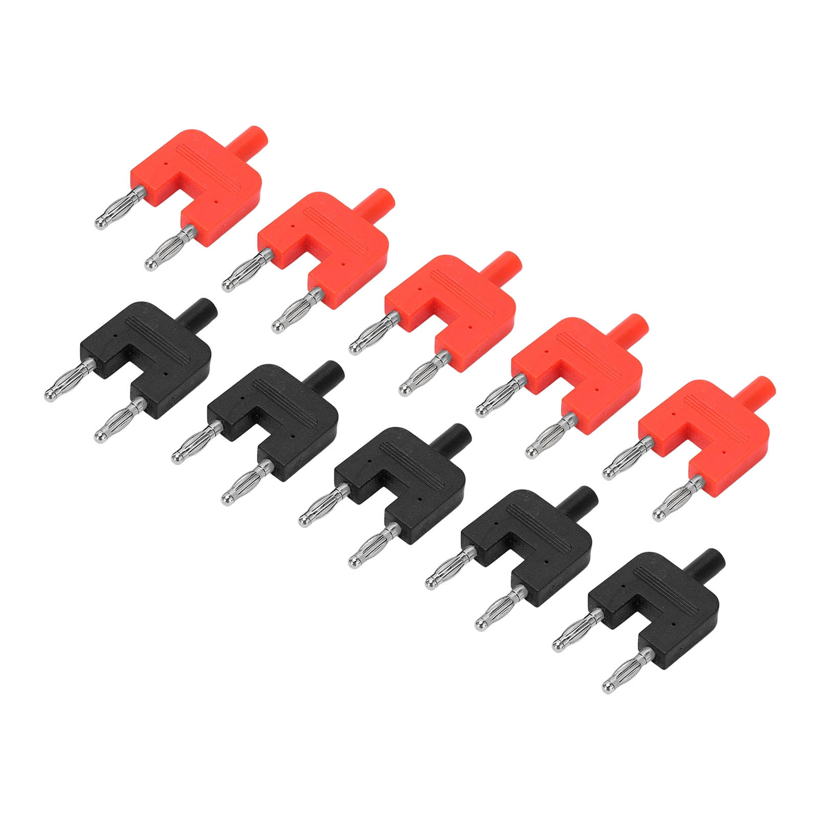 10 Pack Dual Banana Plugs - Nickel Plated Brass for Excellent ...