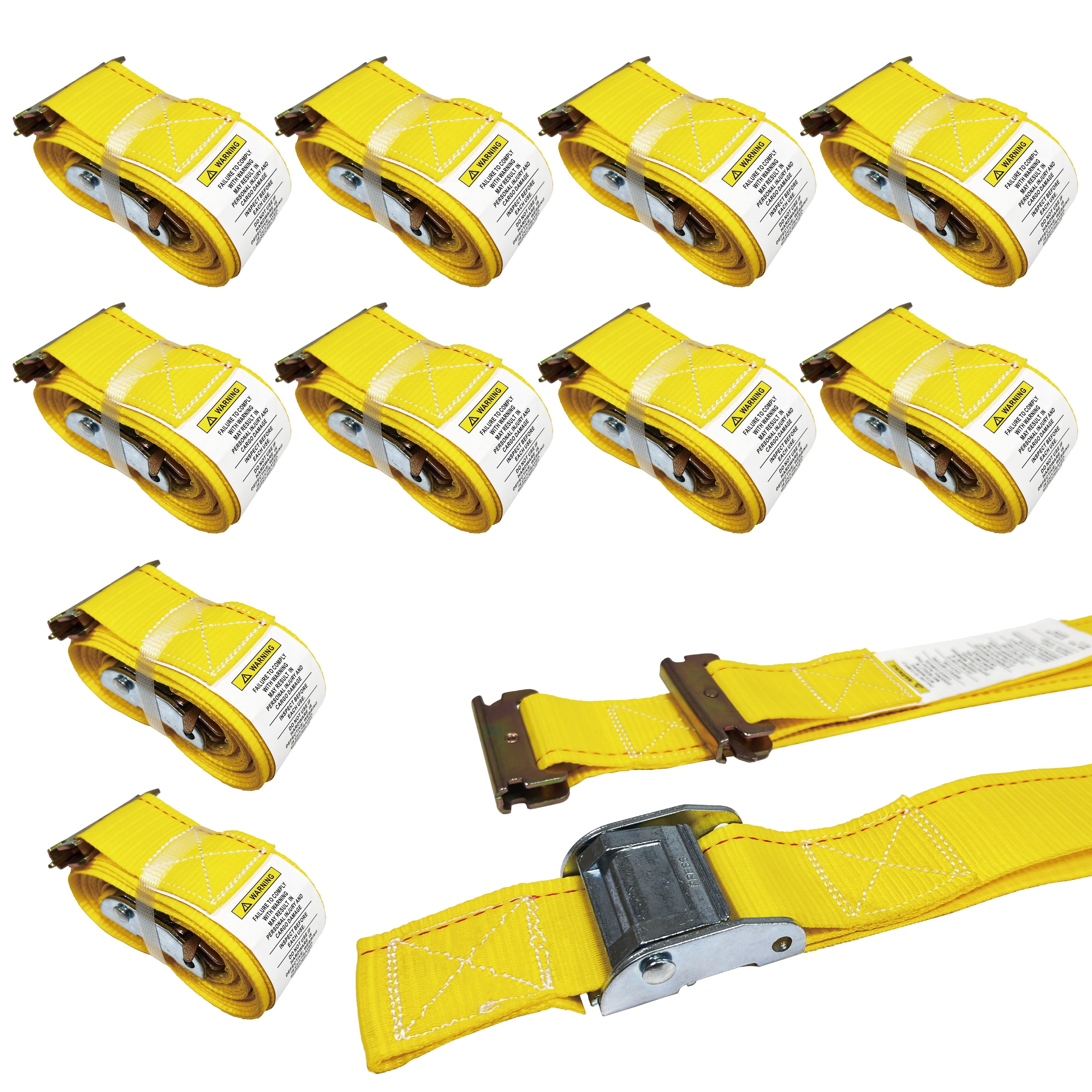 10 Pack E-Track Cam Buckle Straps 2" x 16' x 2,500 lbs Strength for ...