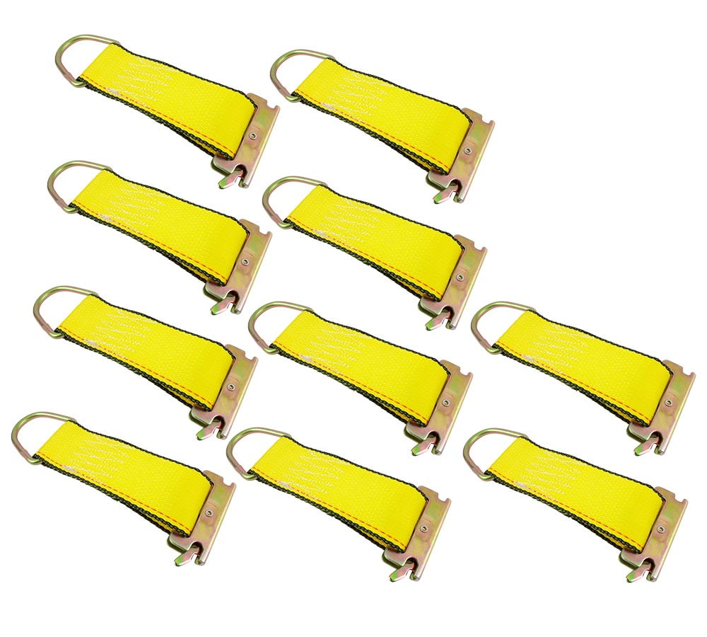 (10 Pack) E-Track Rope Tie-Offs 6" Yellow Cargo Tie-Downs WLL# 1000Lbs ...