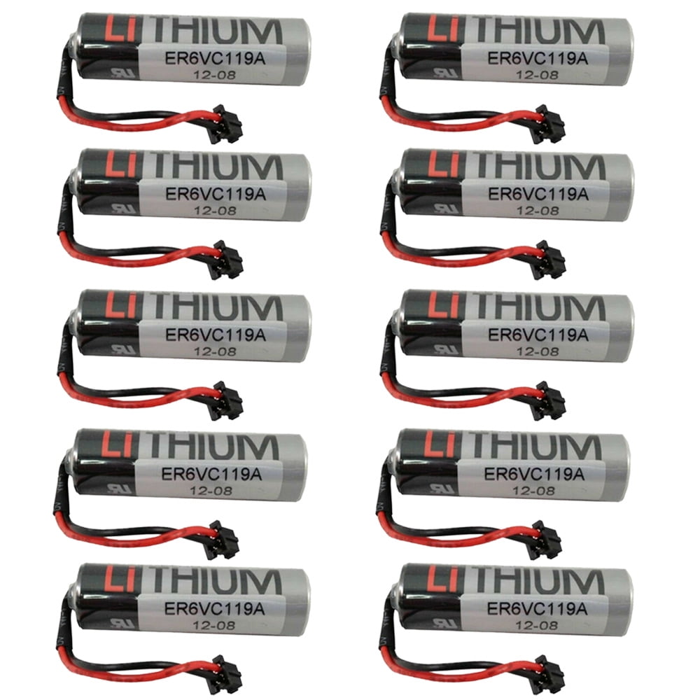 (10 Pack) ER6V/3.6V 2400mAh Lithium Replacement Battery AA for ...