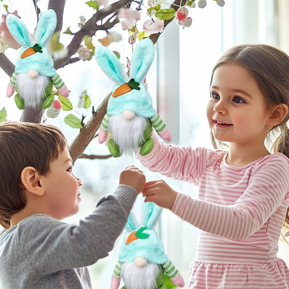 10 Pack Easter Bunny Gnome Dwarf Doll Desktop Hanging Decoration ...