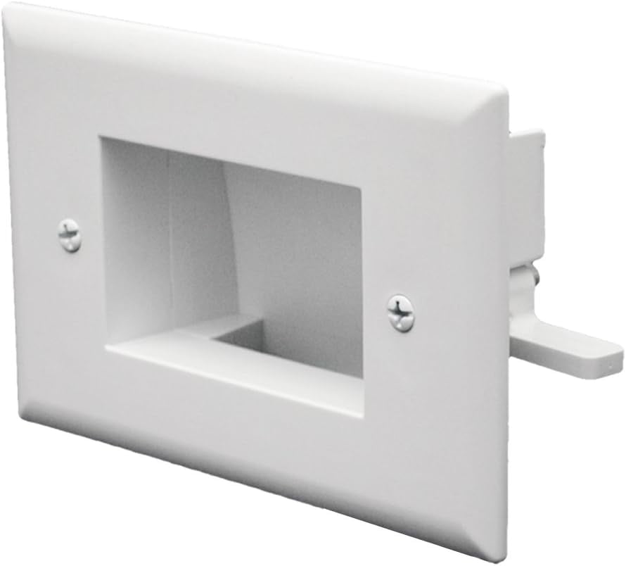 (10 Pack) Easy Mount Recessed Low Voltage Cable Pass-through Plate ...