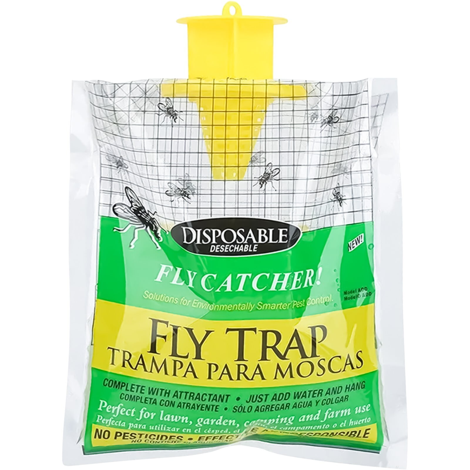 10 Pack Easy-to-Use Hanging Fly Traps - Mess-Free Disposal for Outdoor Areas Like Patios and ...