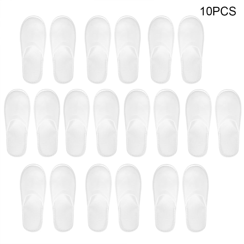 10-Pack Eco-Friendly Non-Woven Spa Slippers for Hotels & Guests ...