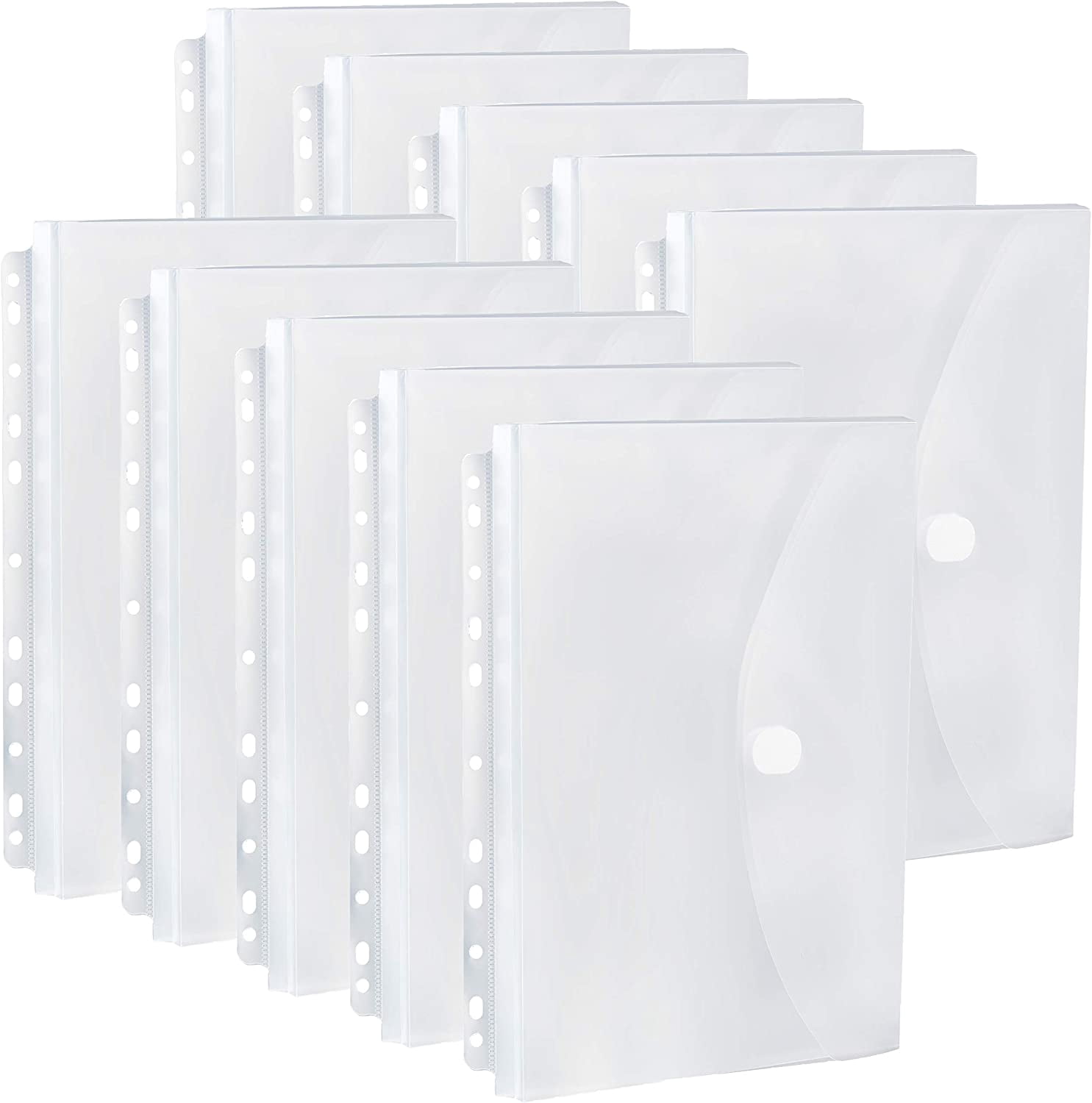 10 Pack Expandable Poly Binder Pocket, 3/4-inch Gusset, Letter Size, 11 ...
