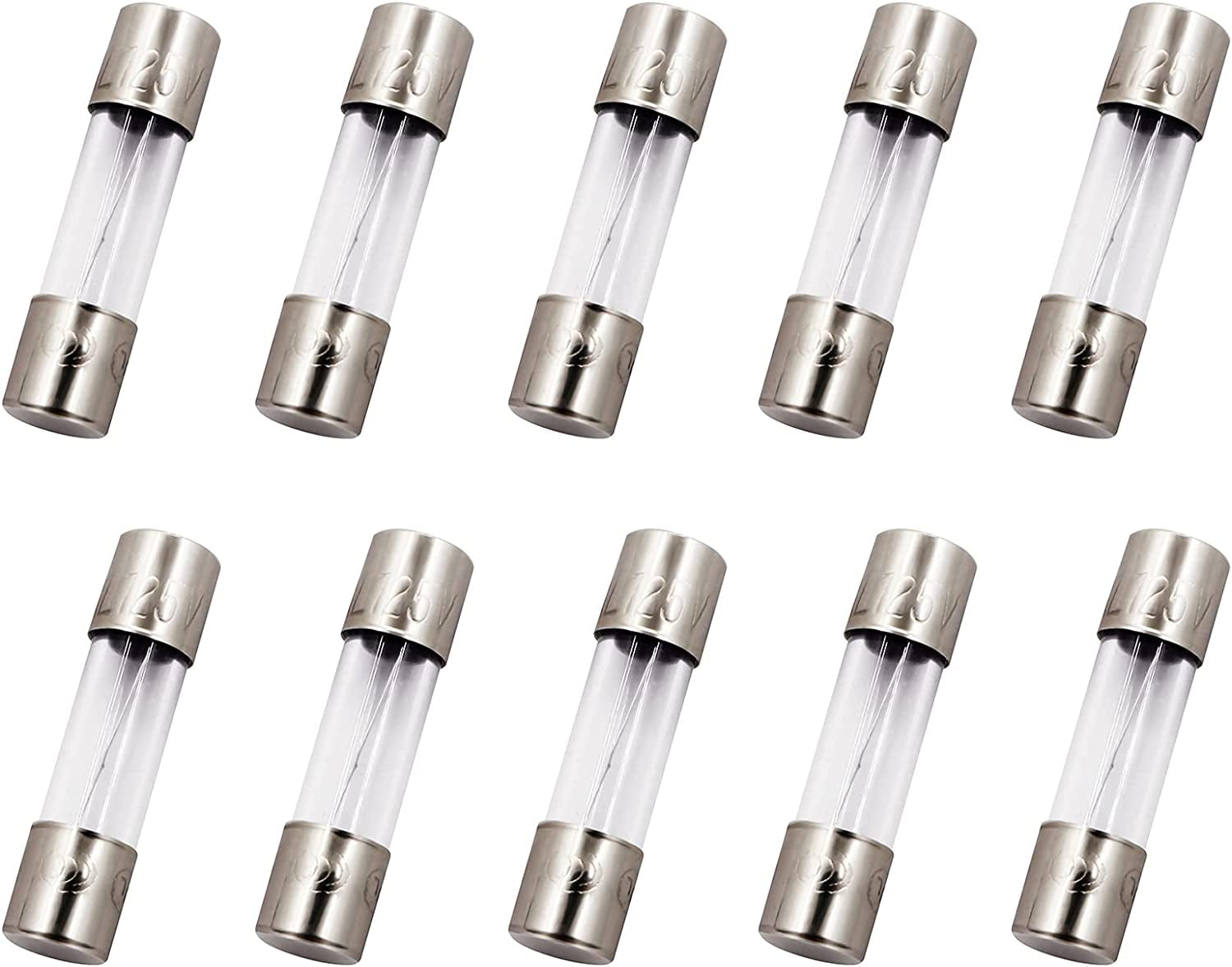 10 Pack F3AL Fast-Blow Fuse 3A 3amp 125V Glass Fuses 0.2 x 0.78 inch / 5 x 20 mm (125Volt) (F3A ...