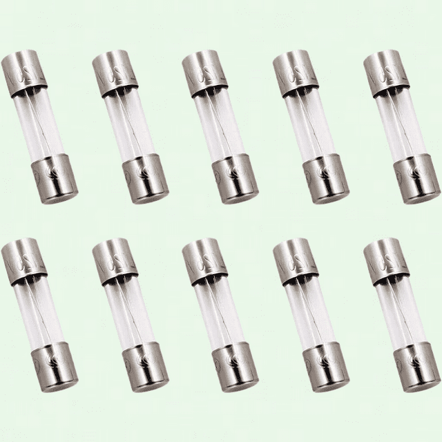 10 Pack F5AL Fast-Blow Fuse 5A 5amp 125V Glass Fuses 0.2 x 0.78 Inch ...