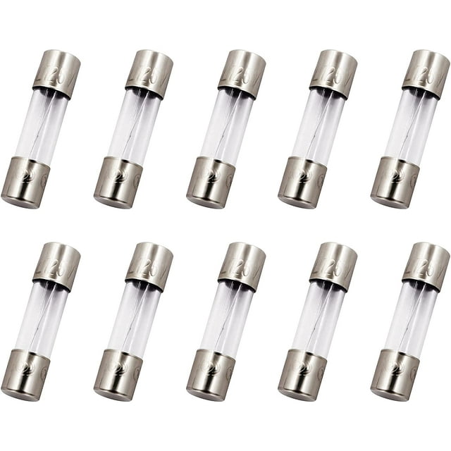 10 Pack F5AL Fast-Blow Fuse 5A 5amp 125V Glass Fuses 0.2 x 0.78 Inch ...