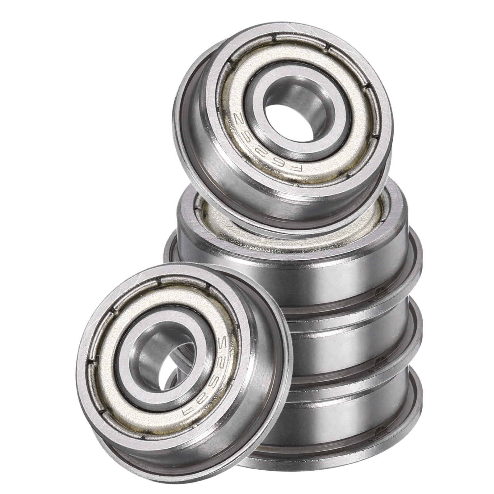 10 Pack F625ZZ Flanged Ball Bearings, 5 x 16 x 5mm Double Shielded ...