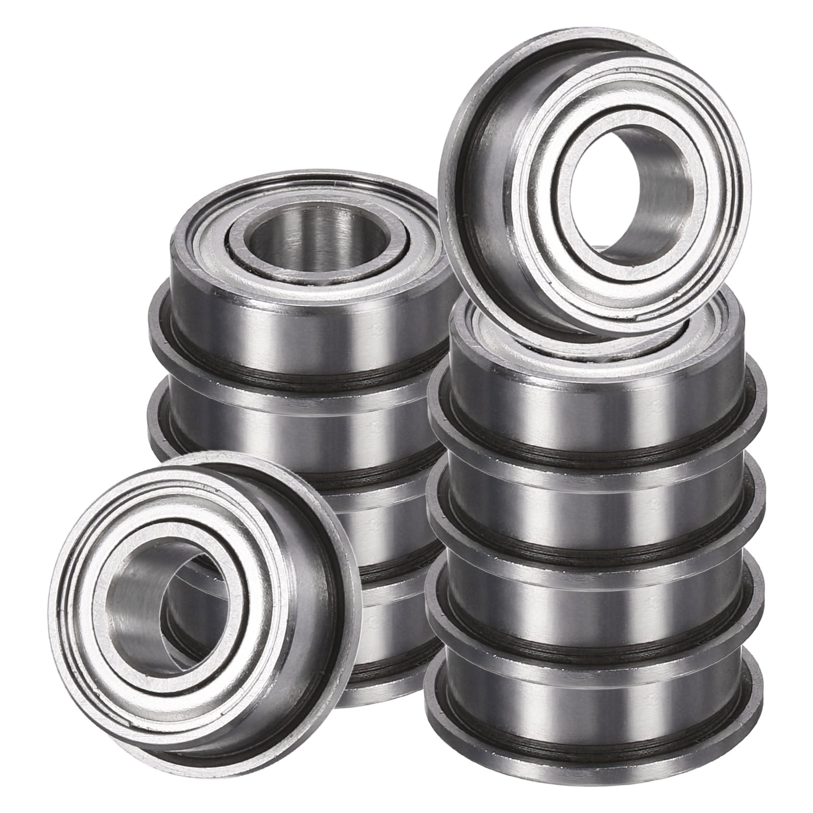 10 Pack F686ZZ Flanged Ball Bearings, 6 x 13 x 5mm Double Shielded ...