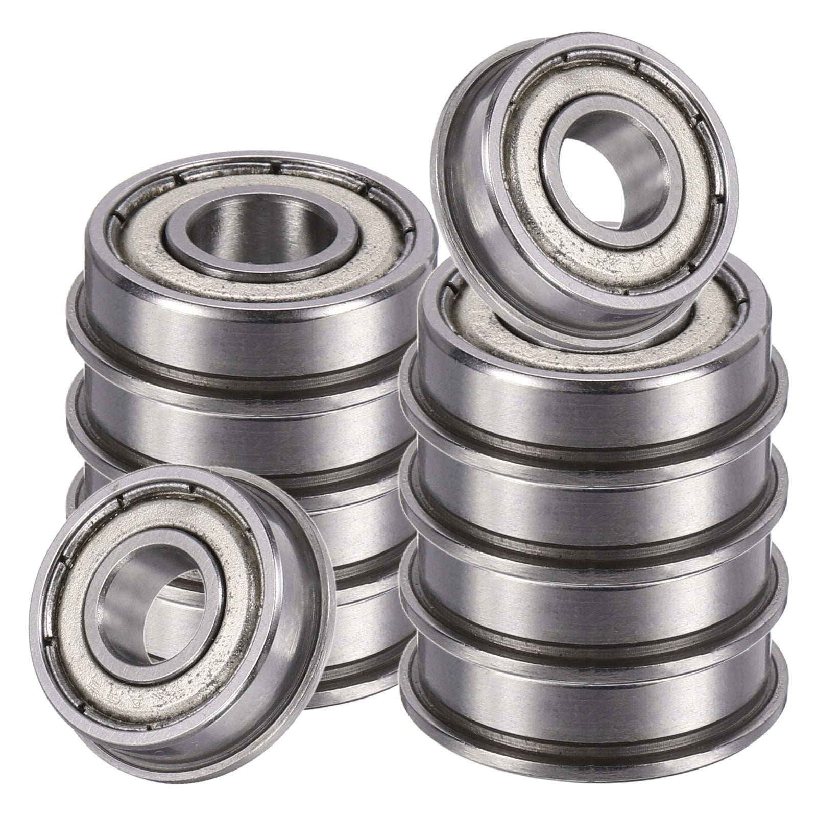 10 Pack FR4ZZ Flanged Ball Bearings, 1/4" x 5/8" x 10/51" Double ...
