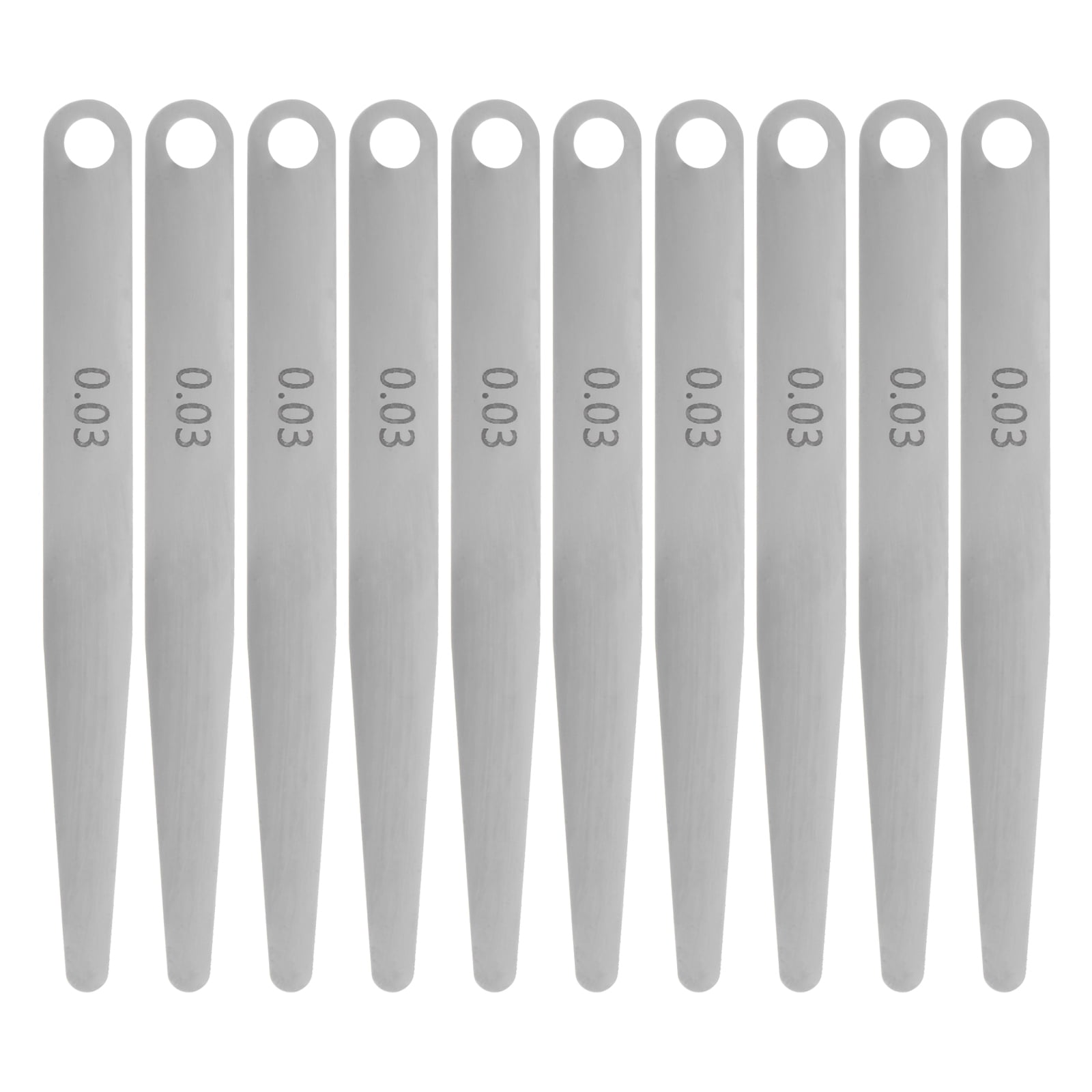 Uxcell 10 Pack Feeler Gauge 0.03mm Thickness Gauge 65MN Steel Metric Gap Measuring Tool ...