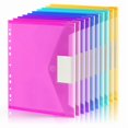 10 Pack File Folders, 11 Ring Plastic Envelopes, Clear Folder for ...