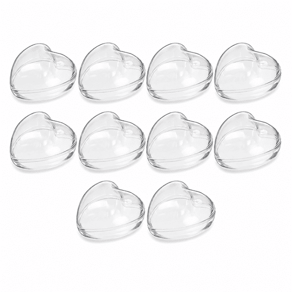 10-Pack Fillable Heart Ornaments, Clear Plastic, 2.36 Inches - Walmart.com