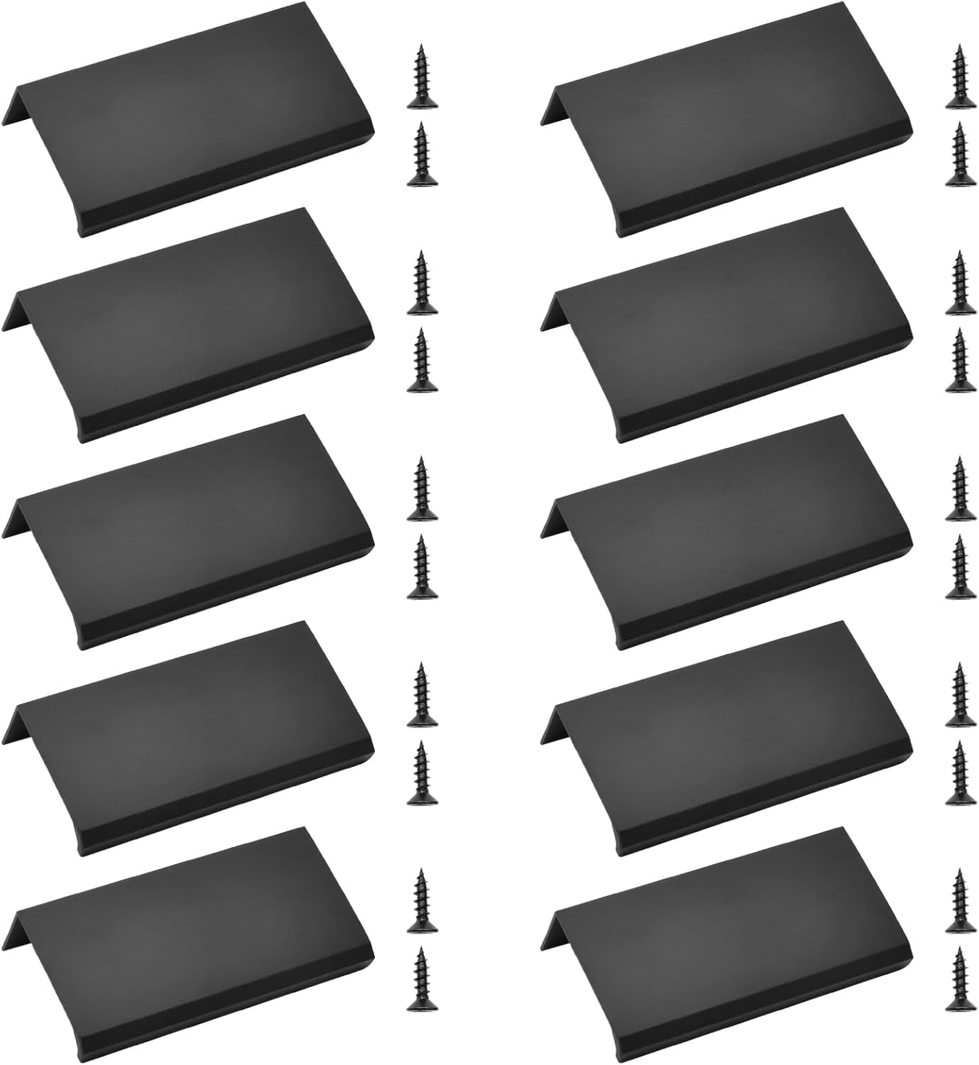 10 Pack Finger Edge Pull, Concealed Handle Modern Style Corner Edge ...