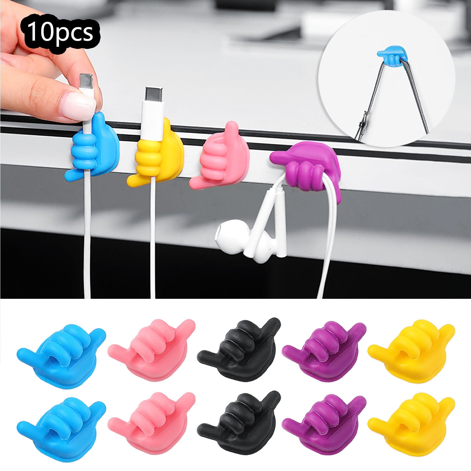 10 Pack Finger Hooks - Soft Material Storage Hooks for Car Seat Door ...