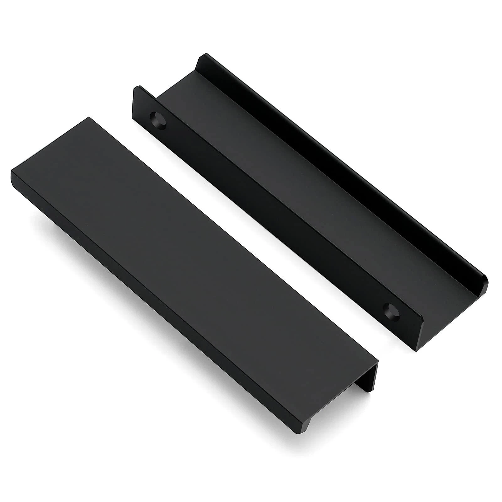 10 Pack Finger Pulls for Cabinets 120mm/4.72" Length Black Edge Pulls ...