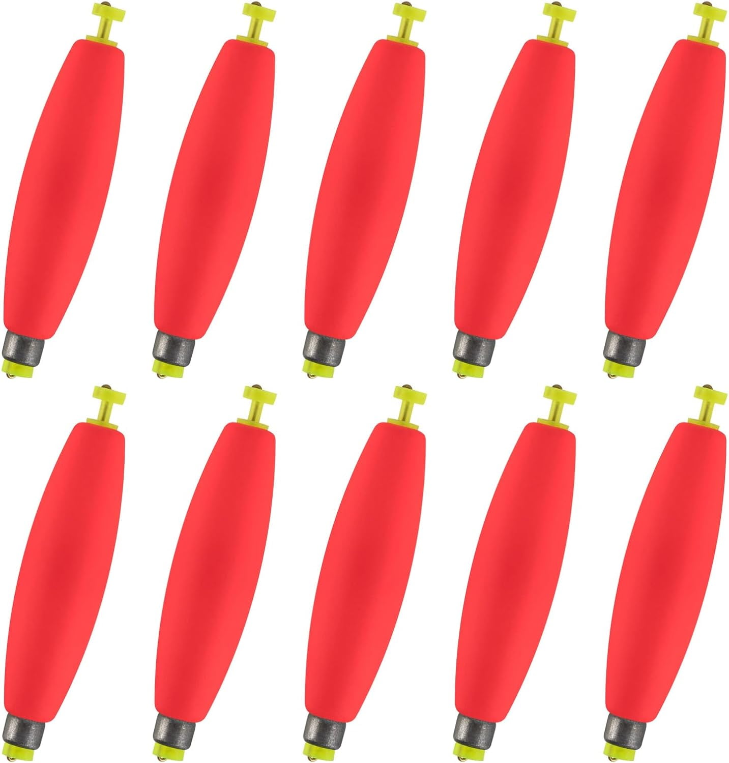 10 Pack Fishing Bobbers Floats, Weighted Bobbers for Fishing Cigar EVA ...