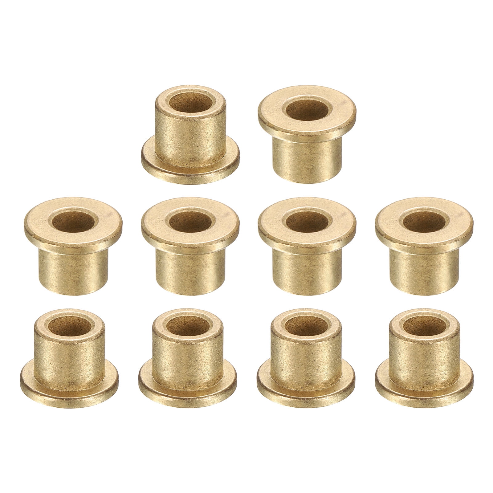 10 Pack Flange Sleeve Bearings, 6mm Bore x 10mm OD x 10mm Length, Self ...