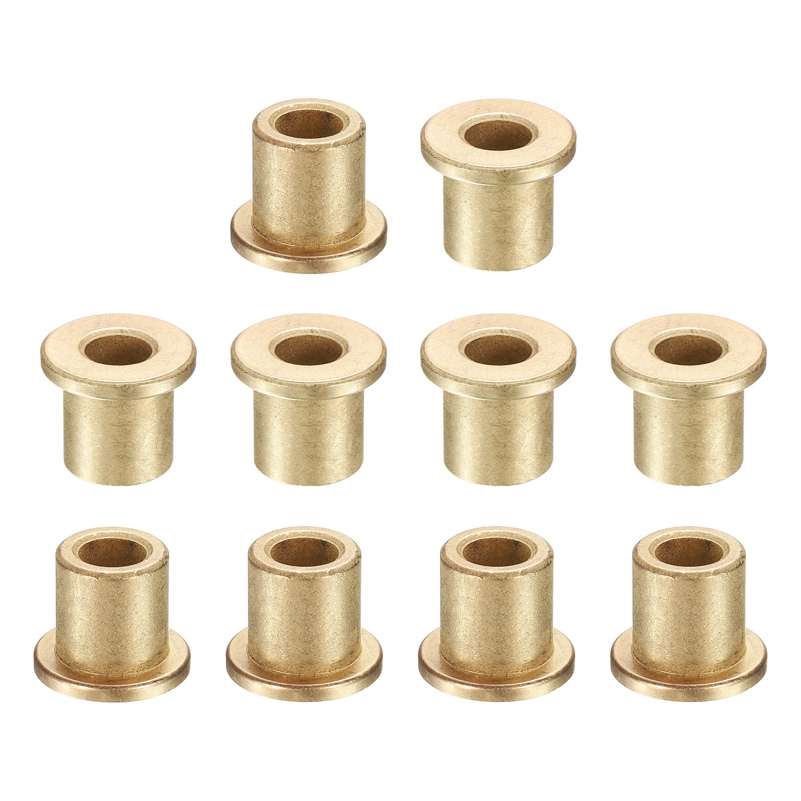 10 Pack Flange Sleeve Bearings, 6mm Bore x 10mm OD x 12mm Length, Self ...