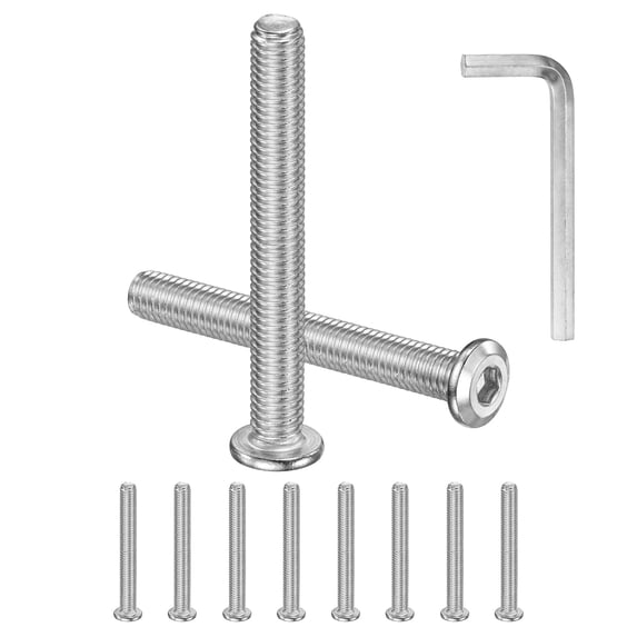 10-Pack Flat Head Socket Cap Screws, M8x65mm 304 Stainless Steel Hex ...