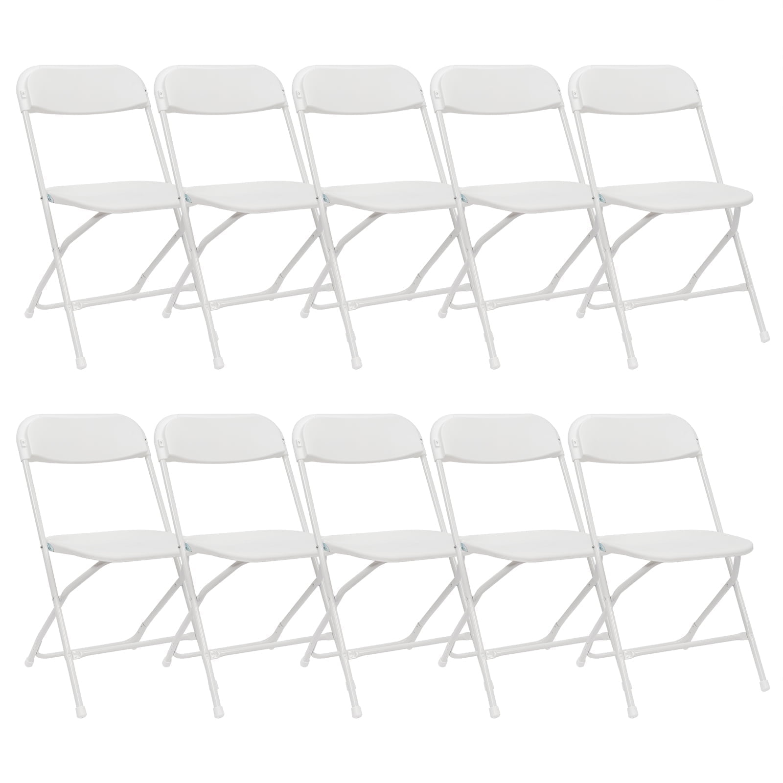 Zimtown 10-Pack Outdoor Stackable Folding Chairs for Wedding, Party ...