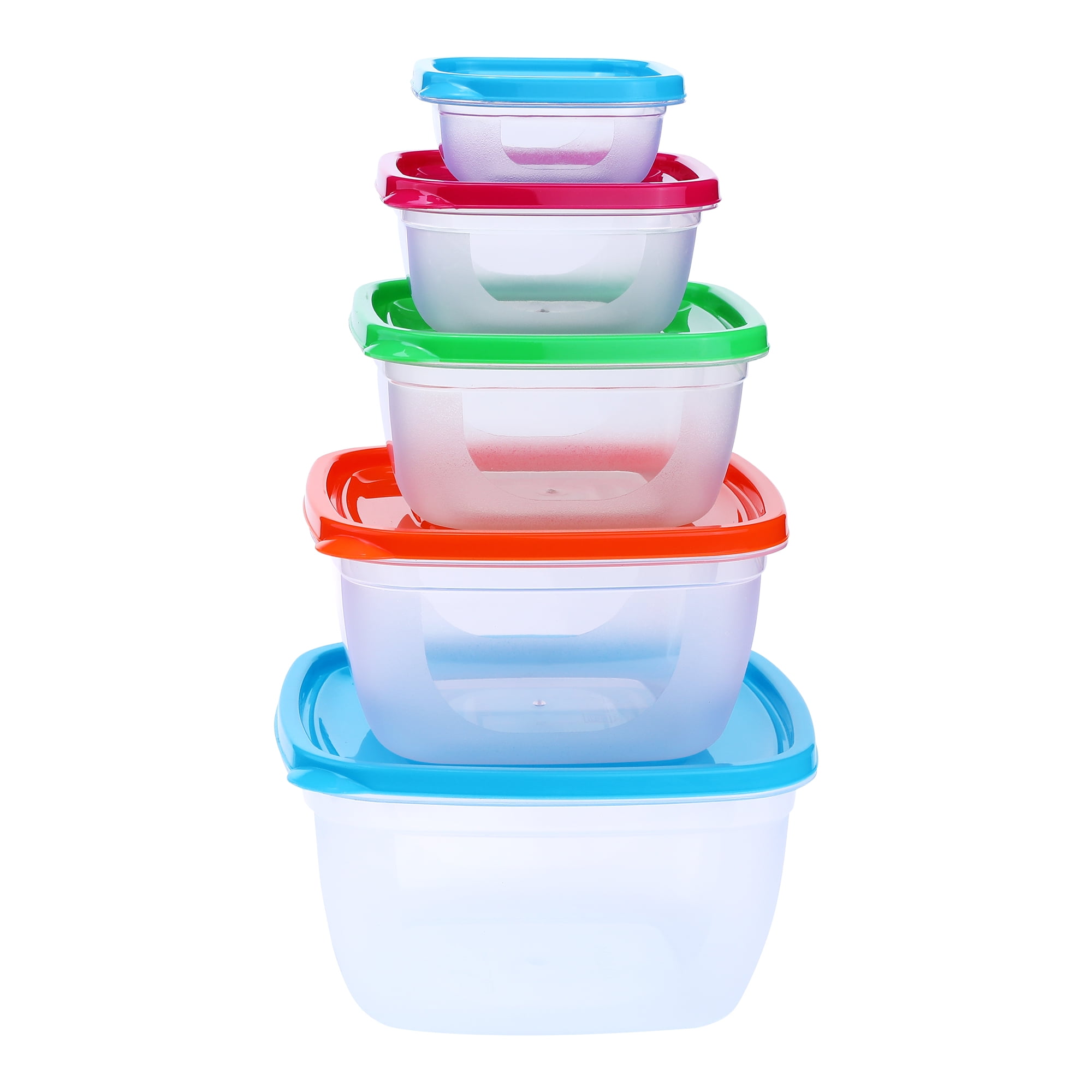 10 Pack Food Storage Containers with Lids, Plastic Meal Prep Food ...