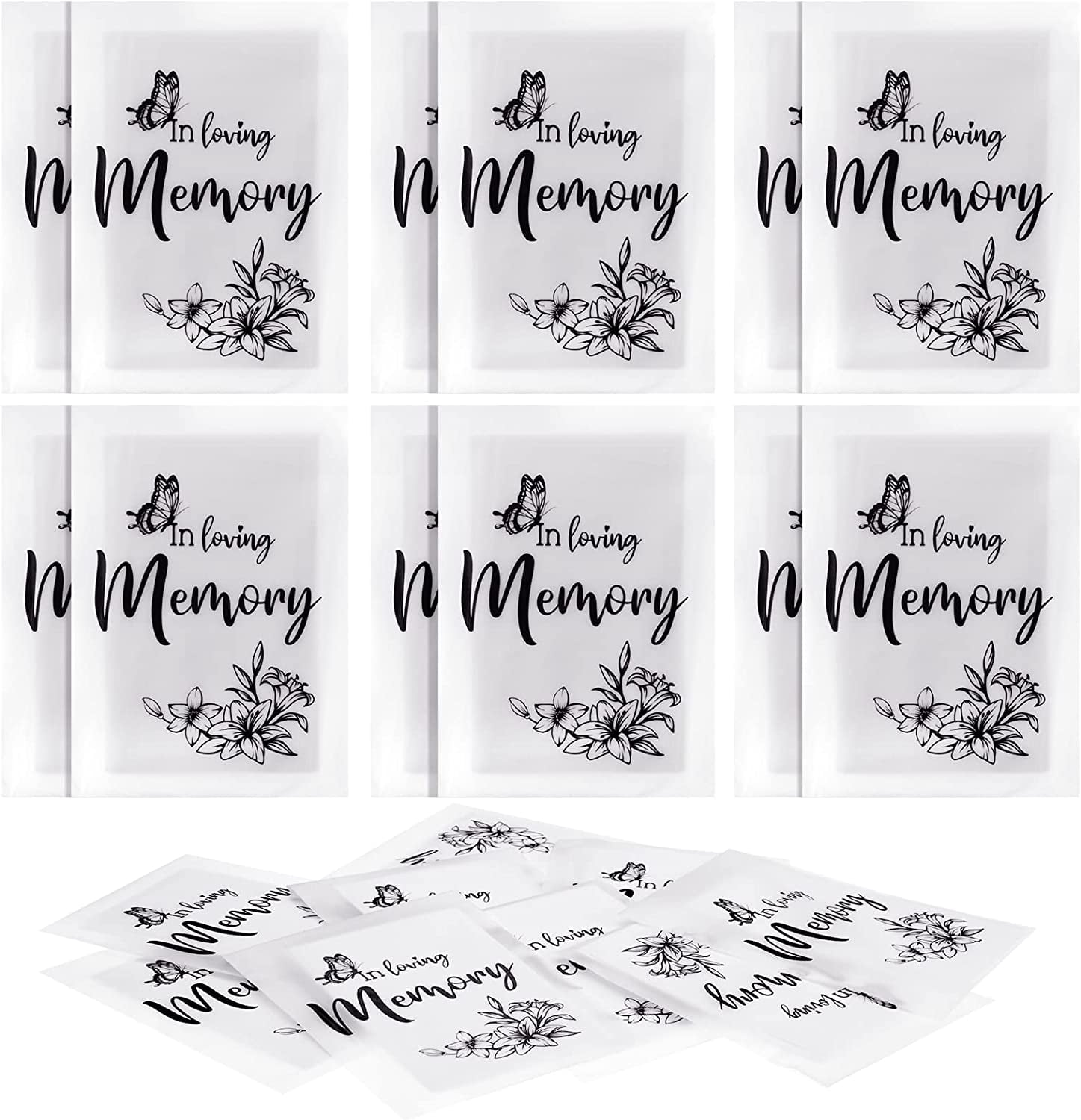 10 Pack Funeral Facial Tissues in Loving Memory Pocket Tissues Bulk ...