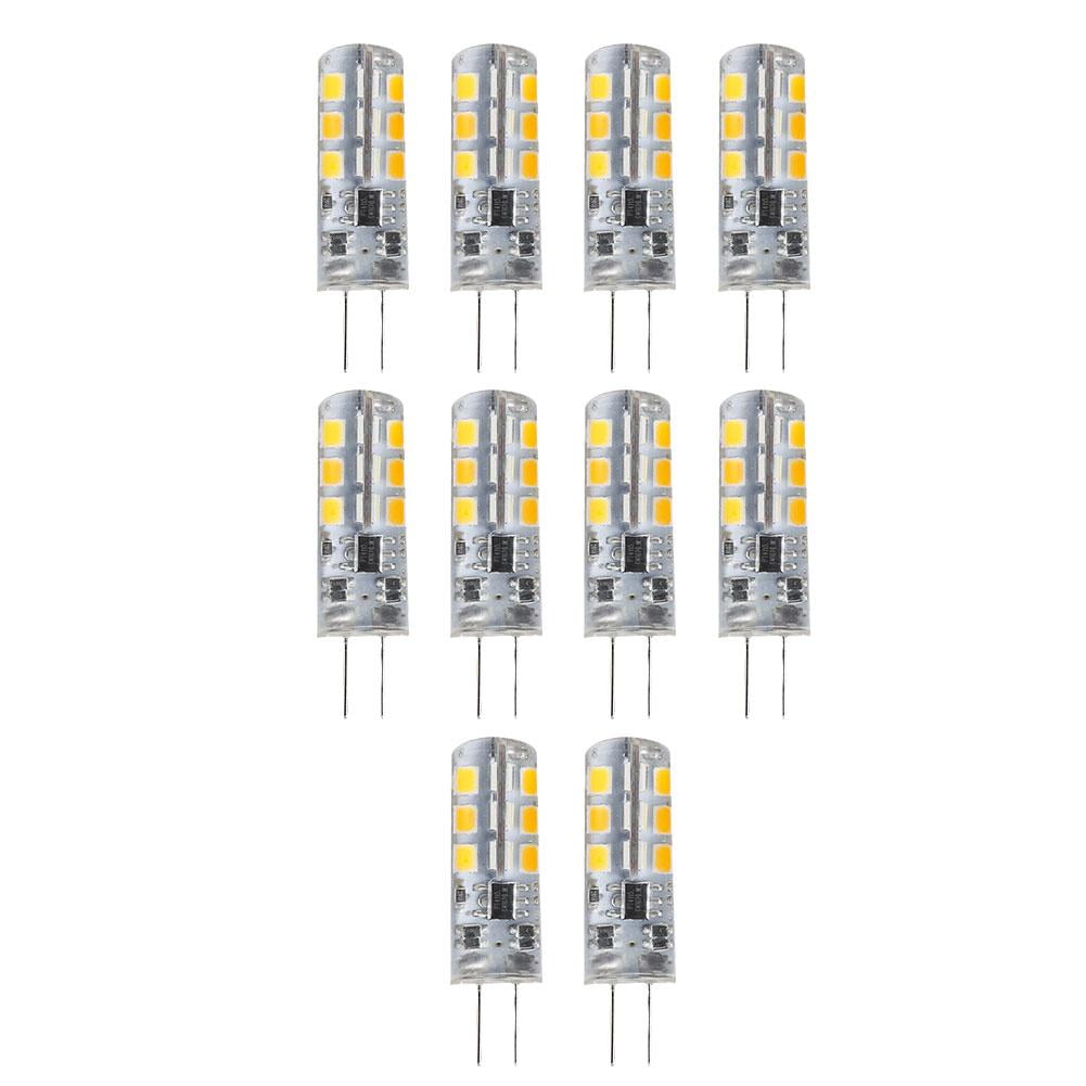 10 Pack G4 LED Bulb 12V Warm White, 1.5W/3W Mini Silicone COB Capsule ...