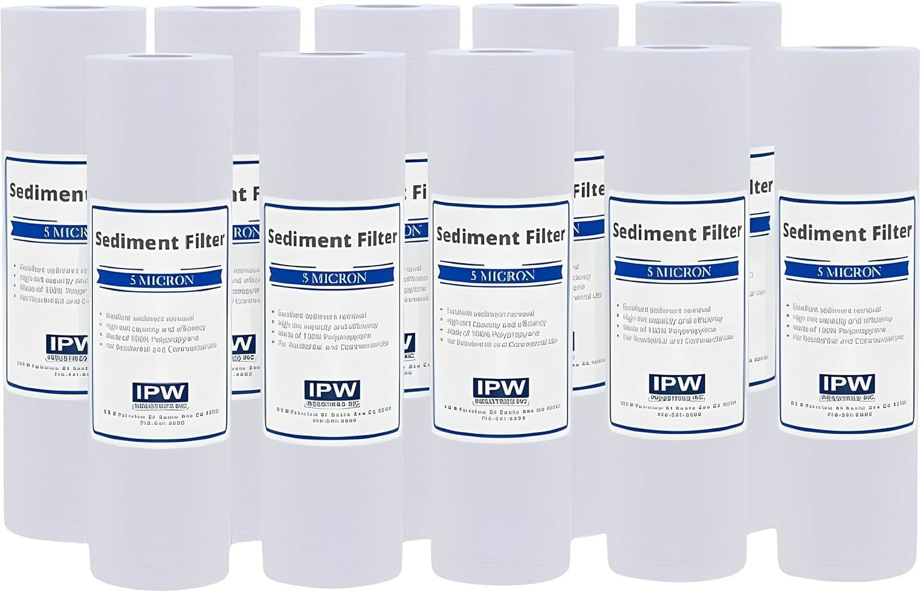 | 10-Pack GXWH20S - 5-Micron Sediment Water Filter Replacement Cartrid ...