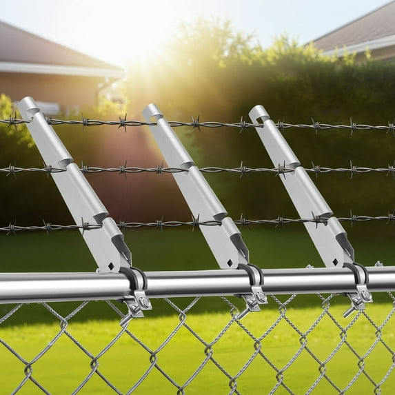 10-Pack Galvanized Steel Barbed Wire Arm Extenders, 14.8 Inches Long ...
