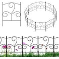 10 Pack Garden Metal Fence, Outdoor Lawn Edging, Border Panel, Yard ...