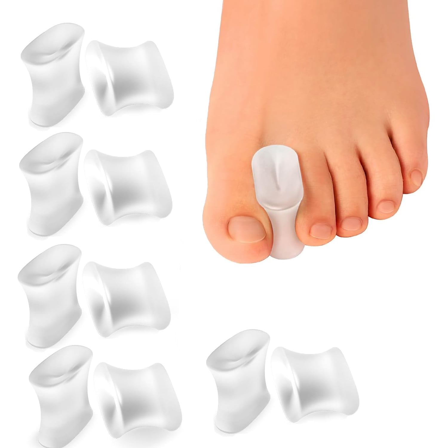 10 Pack Gel Bunion Corrector and Toe Spacers Separators and ...