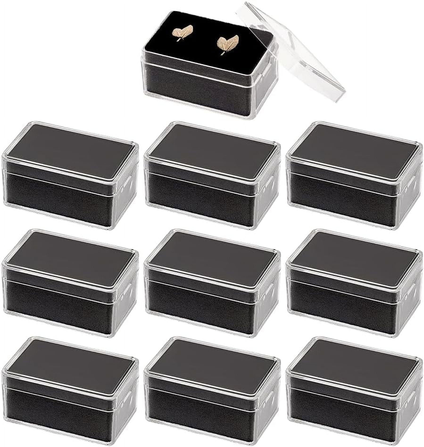 10 Pack Gemstone Display Box Diamond Display Case Black Acrylic Jewelry ...