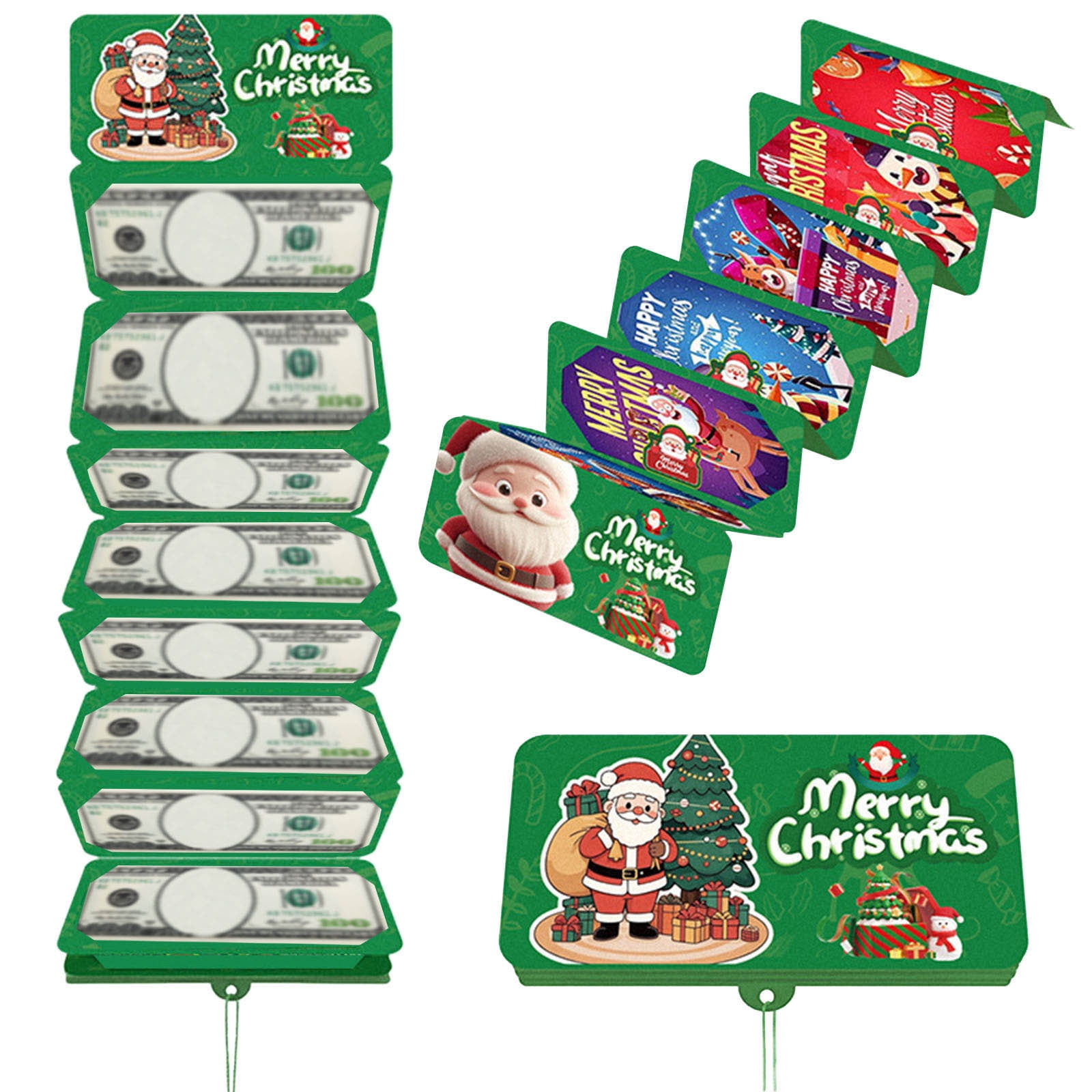 10 Pack Gift Card Holder with 10 Slots for Cash Xmas Envelope Merry ...