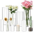 10 Pack Glass Cylinder Vase for Centerpieces, Clear Flower Glass Vases ...