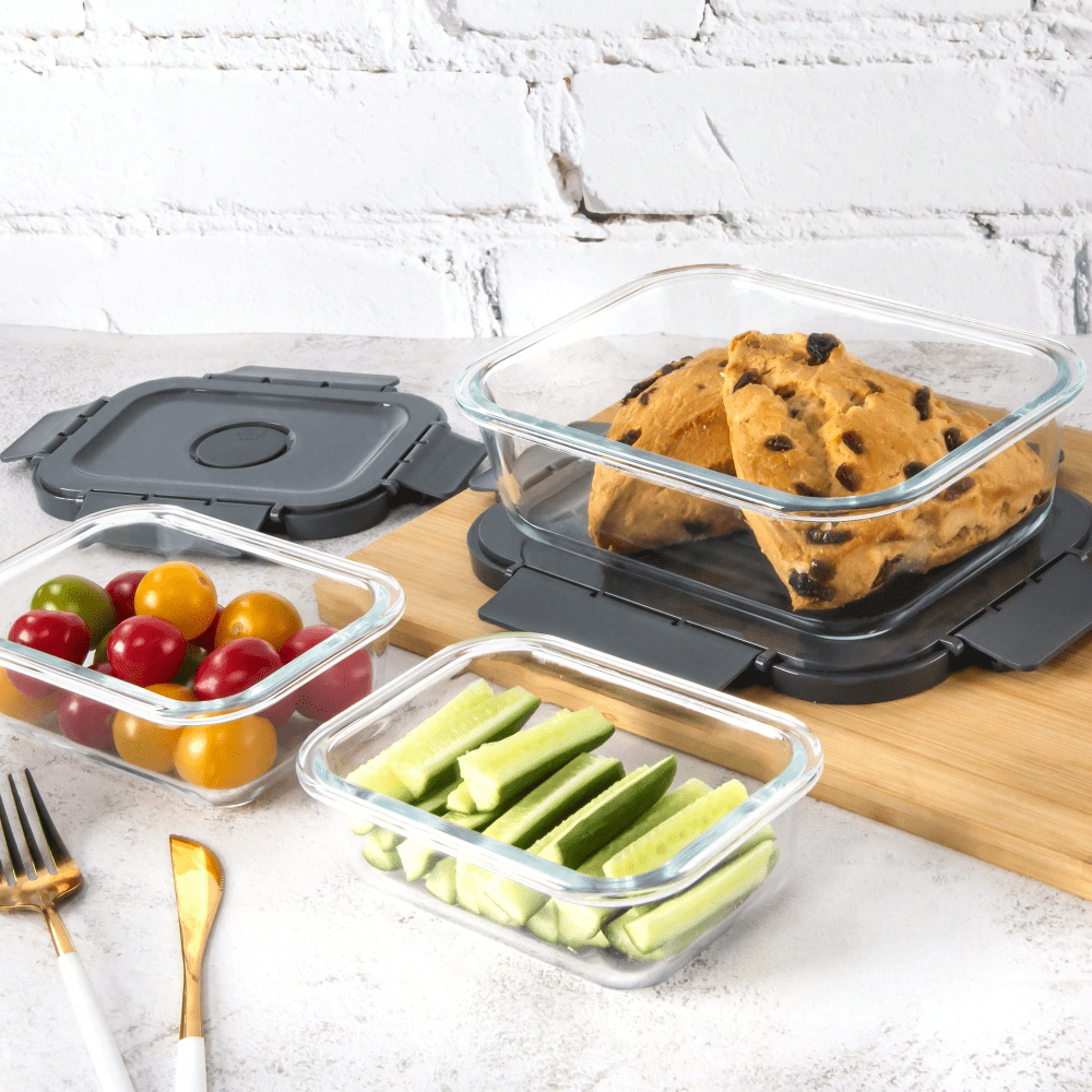 [10 Pack] Glass Meal Prep Containers With Airtight Flip-Top Lids ...